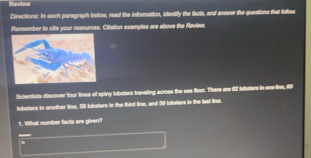 Solved: Review Directions: In each paragraph below, read the ...