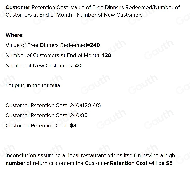 Solved: A local restaurant prides itself in having a high number of ...