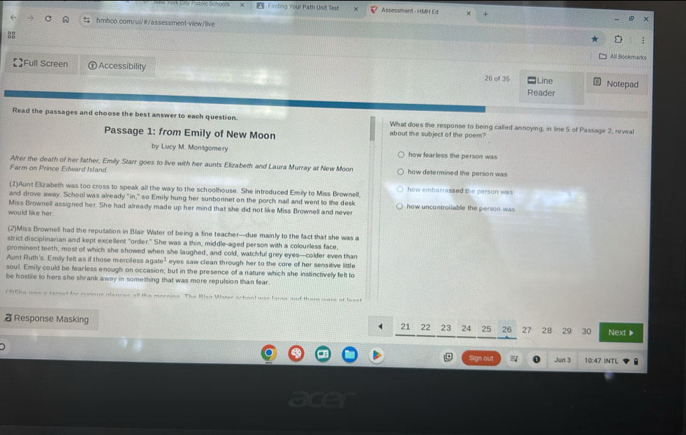 Solved: Finding Your Path Unit Test Assessment - HMH Ed × + hmhco.com ...