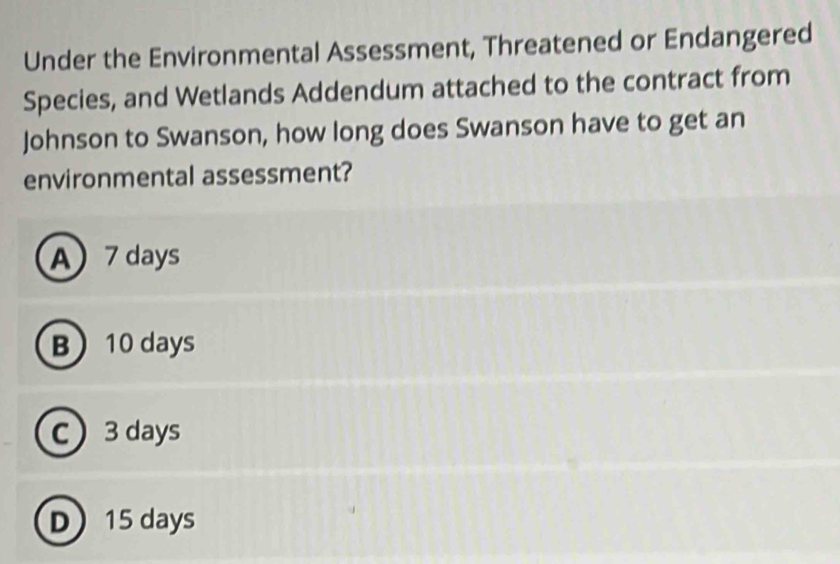 Solved: Under the Environmental Assessment, Threatened or Endangered ...