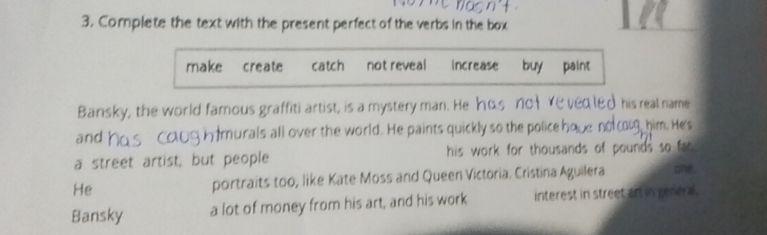 Resuelto:Complete the text with the present perfect of the verbs in the ...