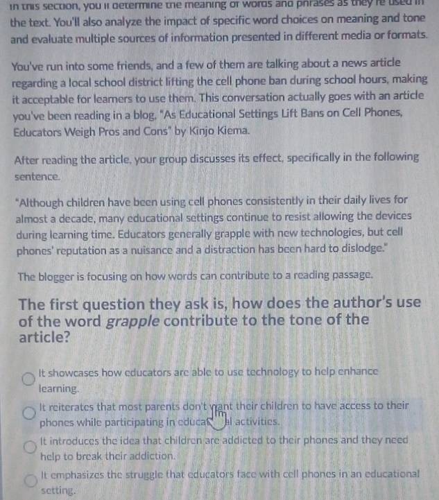 Solved: in this section, you i determine the meaning or words and ...