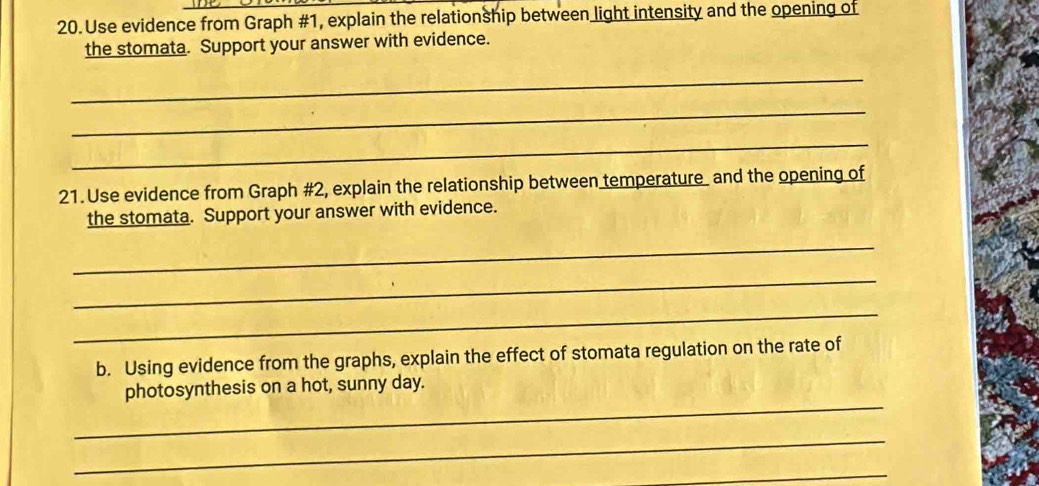 Solved: Use evidence from Graph #1, explain the relationship between ...