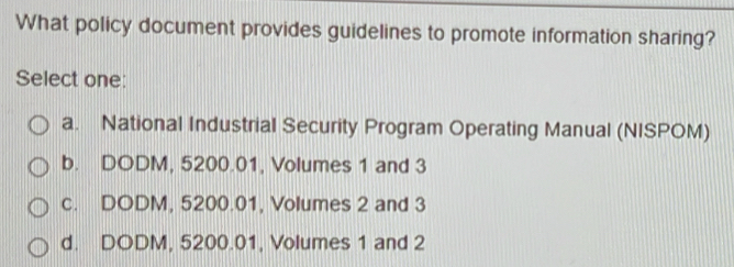 Solved: What policy document provides guidelines to promote information ...