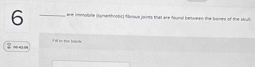 Solved: are immobile (synarthrotic) fibrous joints that are found ...