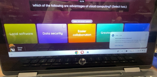 Solved: 31/50 Which of the following are advantages of cloud computing ...
