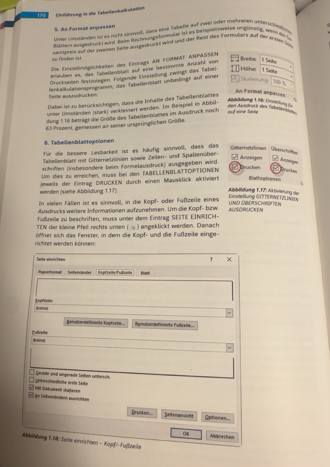 Gelöst:170 Einführung in die Tabellenkalkulation 5. An Format anpassen ...