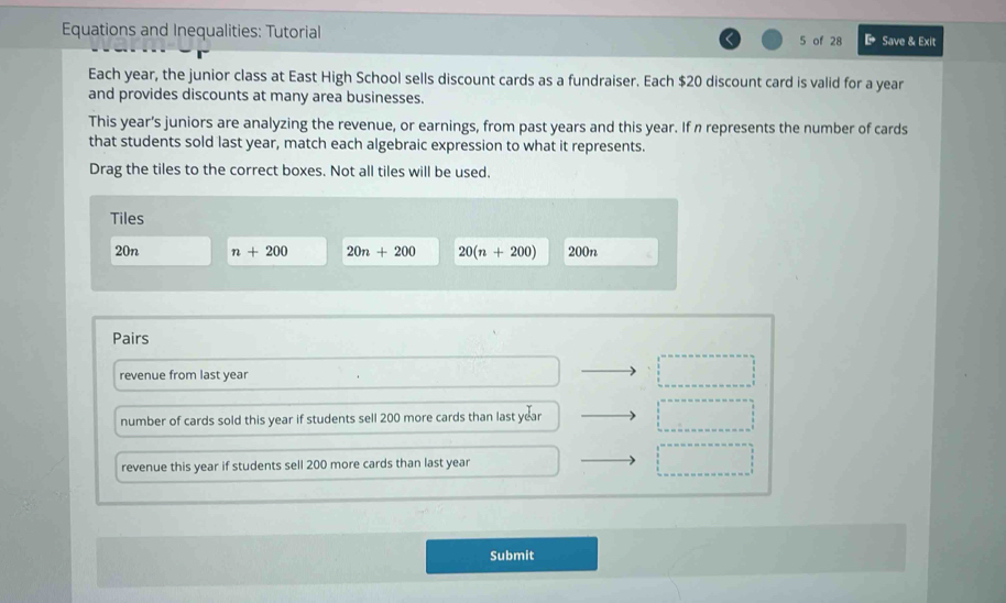 Solved: Equations and Inequalities: Tutorial 5 of 28 D Save & Exit Each ...