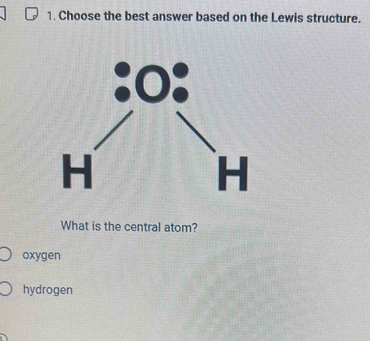 Solved: Choose the best answer based on the Lewis structure. What is ...