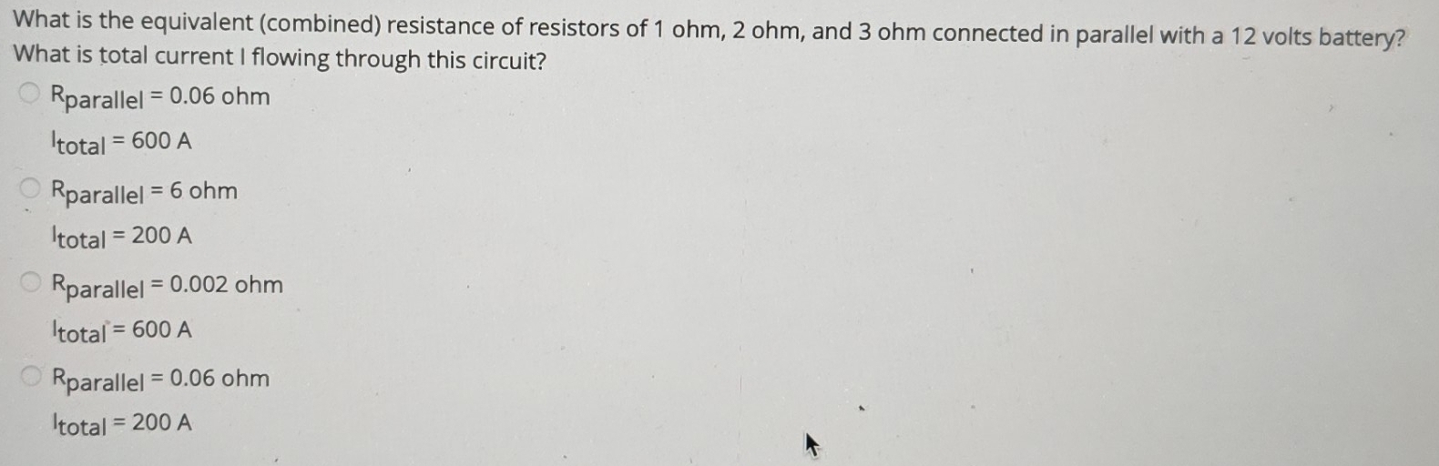 Solved: What is the equivalent (combined) resistance of resistors of 1 ...