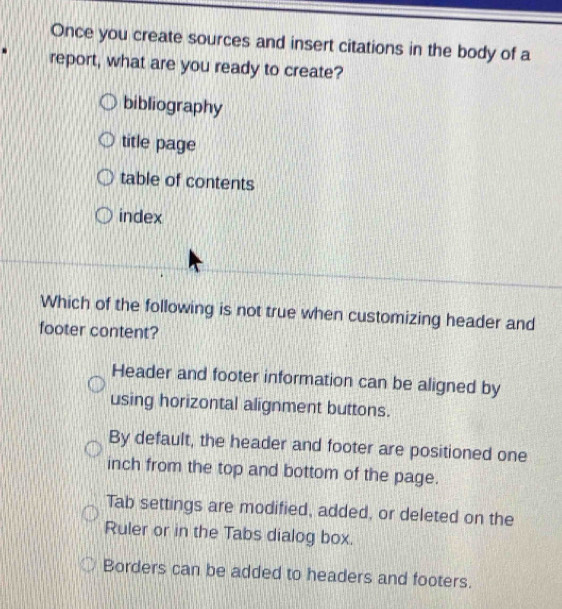 Solved: Once you create sources and insert citations in the body of a ...