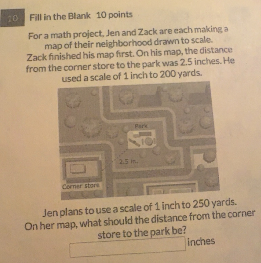 Solved: Fill in the Blank 10 points For a math project, Jen and Zack ...