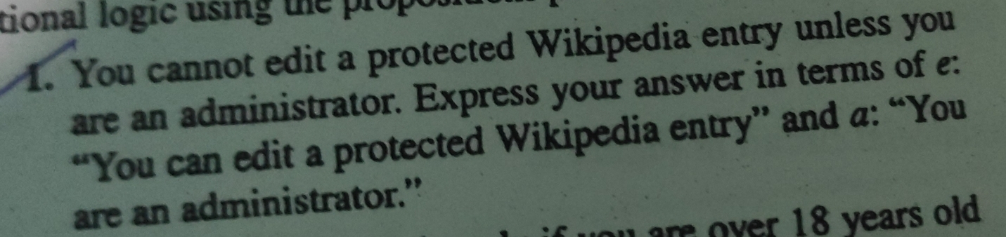 Solved: tional logic using the prope You cannot edit a protected ...