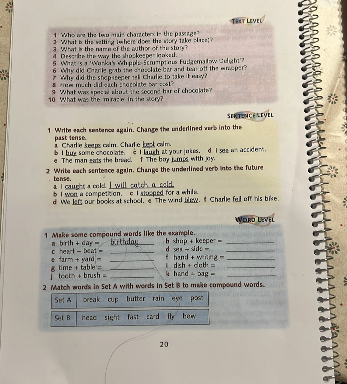 Gelöst:Text Level 1 Who are the two main characters in the passage? 2 ...