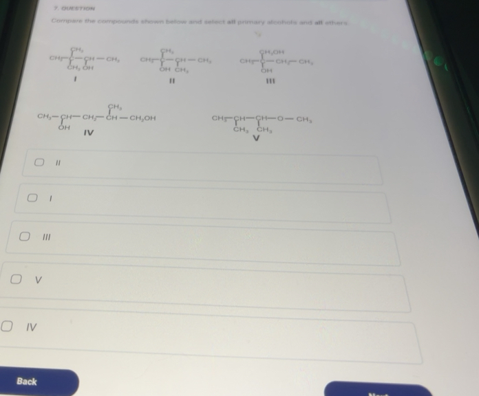 Solved: QUESTION Compare the compounds shown below and select all ...