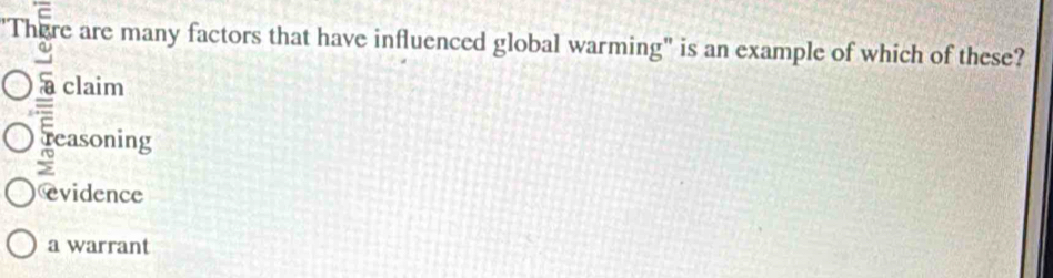 Solved: 'There are many factors that have influenced global warming" is ...