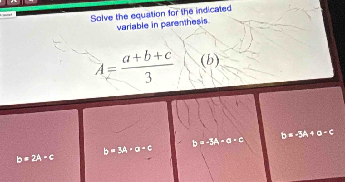 Solved: sem t Solve the equation for the indicated variable in ...