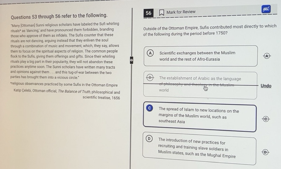 Solved: ABC 56 Questions 53 through 56 refer to the following. Mark for ...