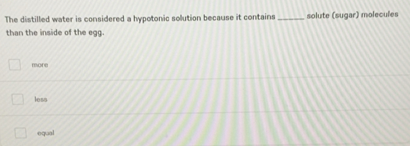 Solved: The distilled water is considered a hypotonic solution because ...