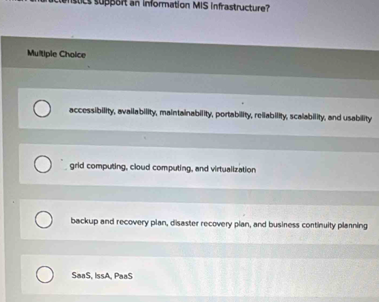 Solved: tenstics support an information MIS infrastructure? Multiple ...