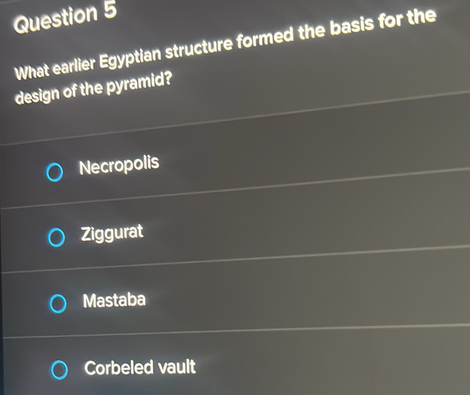 Solved: What earlier Egyptian structure formed the basis for the design ...