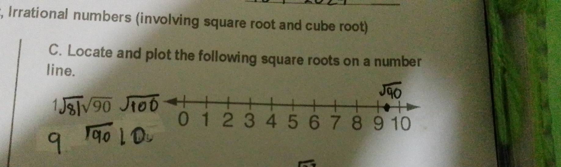 Solved: t, Irrational numbers (involving square root and cube root) C ...