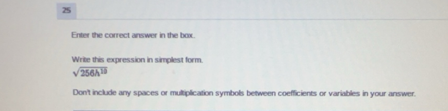 Solved: Enter the correct answer in the box. Write this expression in ...
