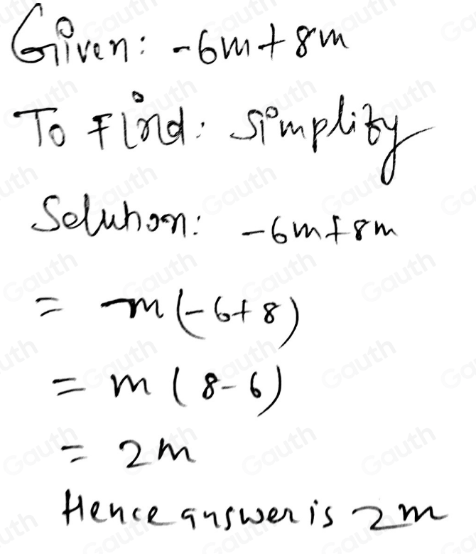 Solved: Simplify -6m+8m [Math]