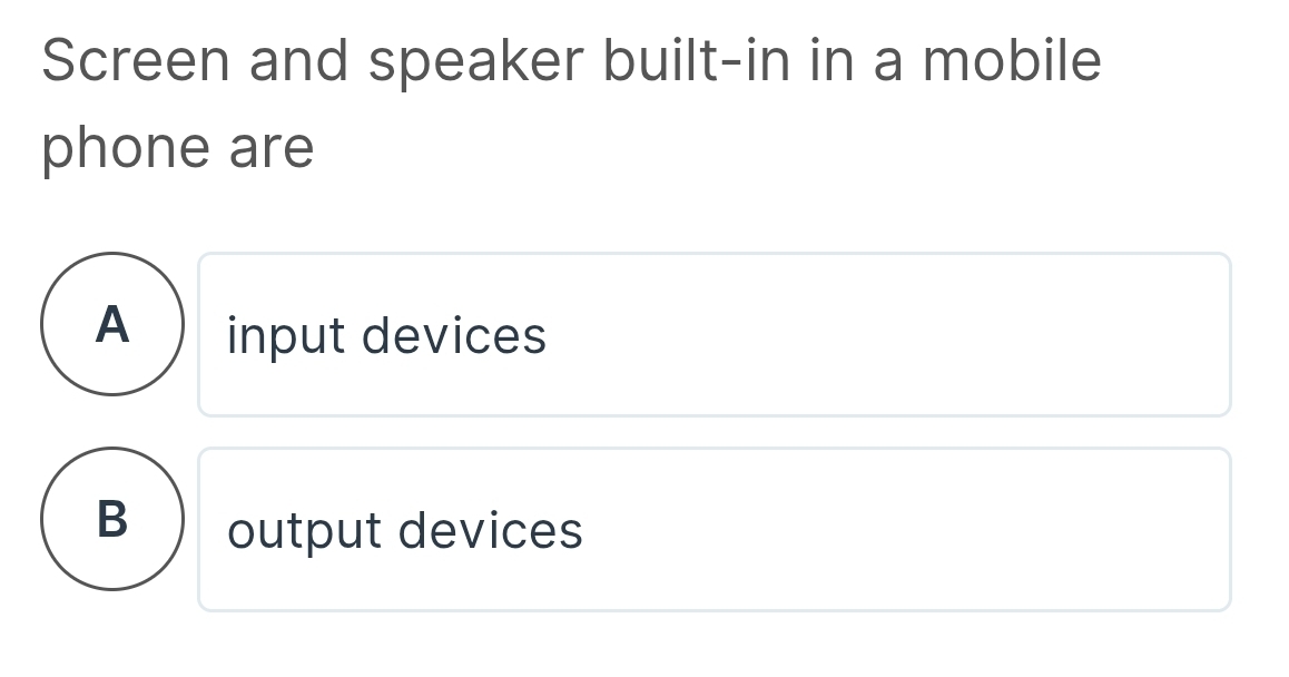 Risolto:Screen and speaker built-in in a mobile phone are A input ...