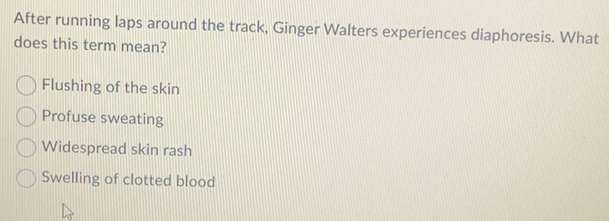 Solved: After running laps around the track, Ginger Walters experiences ...