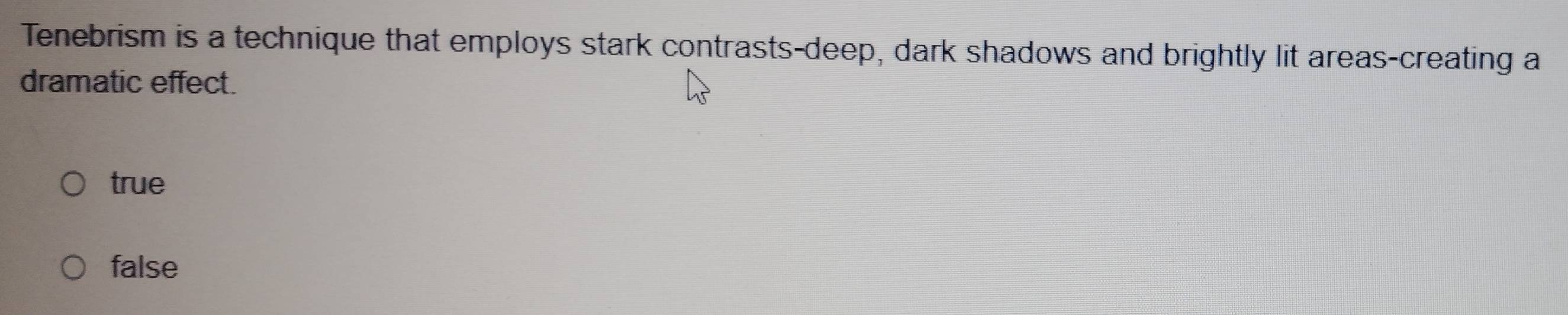 Solved: Tenebrism is a technique that employs stark contrasts-deep ...