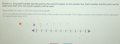 Solved: Directions: Drag each number and the point to the correct ...