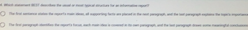 Solved: Which statement BEST describes the usual or most typical ...