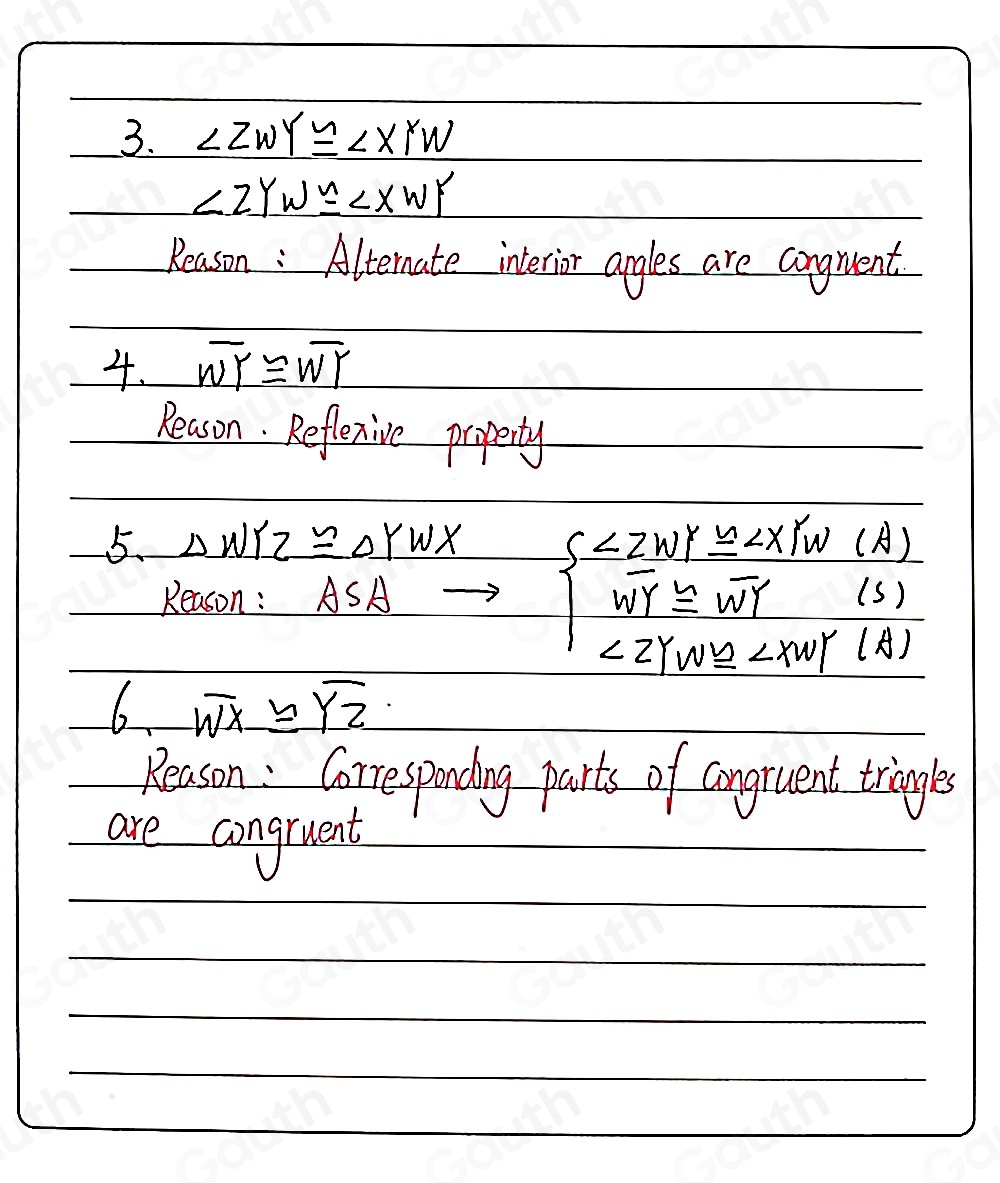 Solved: A parallelogram and incomplete proof are shown. Given: WXYZ is ...