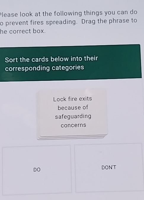 Solved: Please look at the following things you can do o prevent fires ...