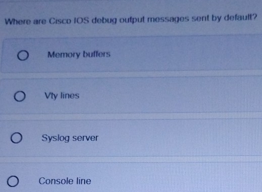 Solved: Where are Cisco IOS debug output messages sent by default ...