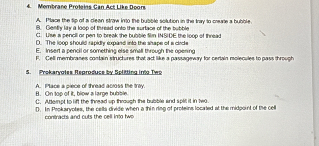 Solved: Membrane Proteins Can Act Like Doors A. Place the tip of a ...