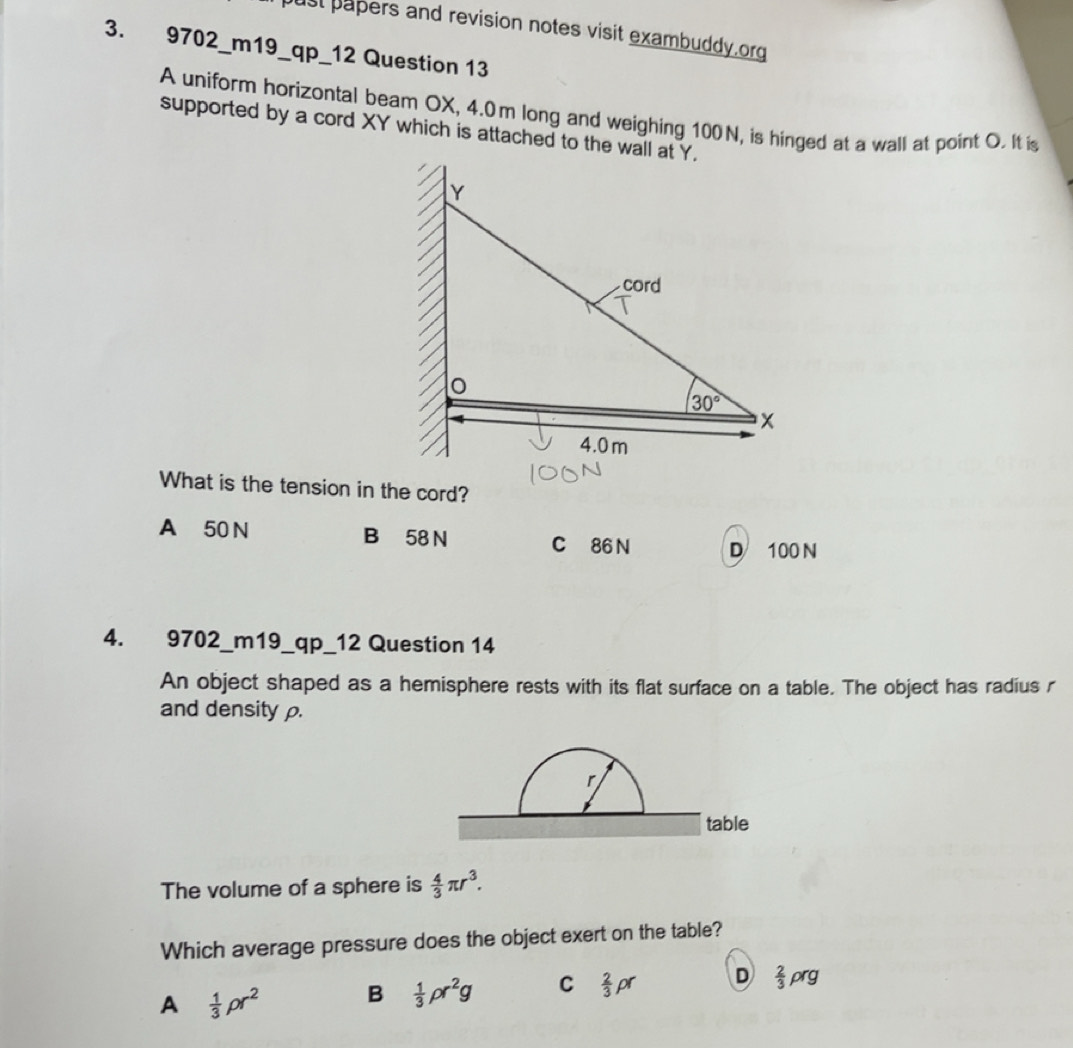 تم الحل:ust papers and revision notes visit exambuddy.org 3. 9702_m19 ...