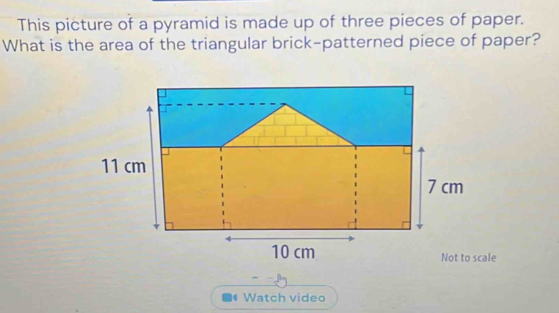 Solved: This picture of a pyramid is made up of three pieces of paper ...