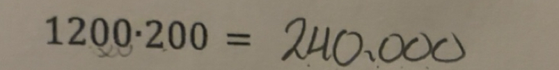 Solved: 1200· 200= [Math]