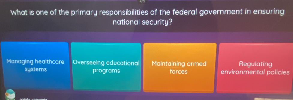 Solved: What is one of the primary responsibilities of the federal ...