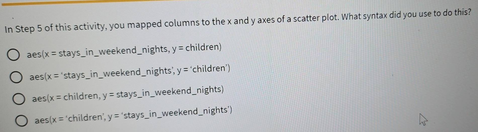 Solved: In Step 5 of this activity, you mapped columns to the x and y ...