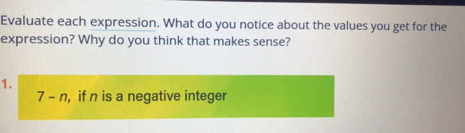 Solved: Evaluate each expression. What do you notice about the values ...