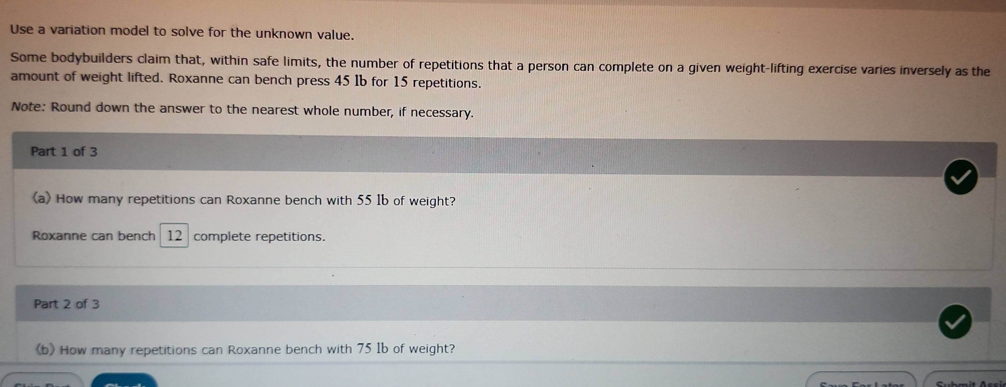 Solved: Use a variation model to solve for the unknown value. Some ...