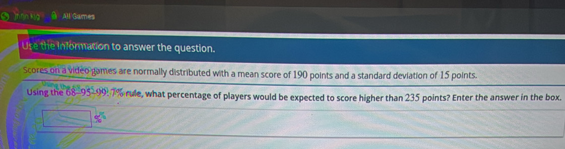 Solved: jngn kg All Games Use the Information to answer the question ...