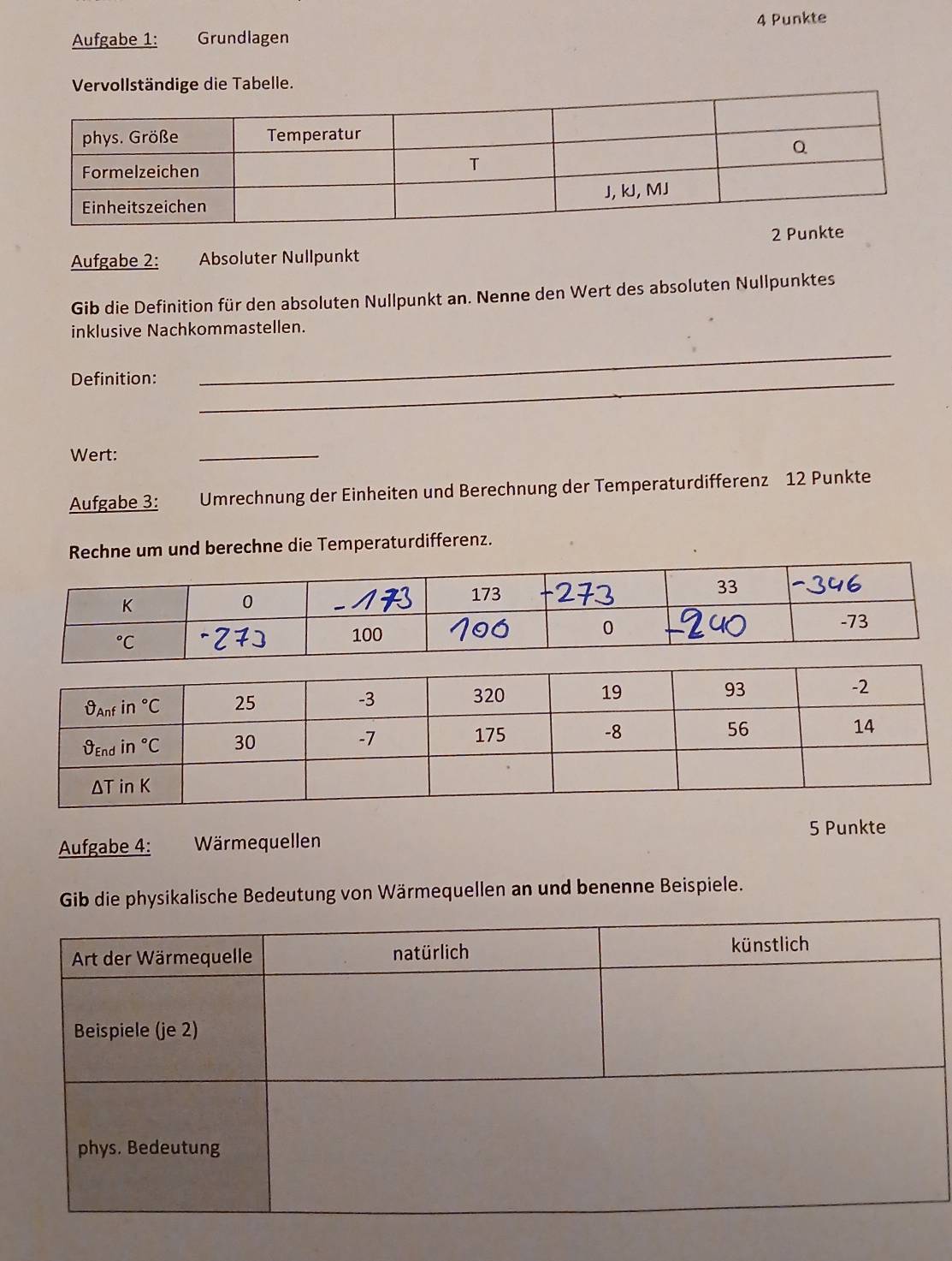 Gelöst:Punkte Aufgabe 1: Grundlagen Tabelle. Aufgabe 2: Absoluter ...