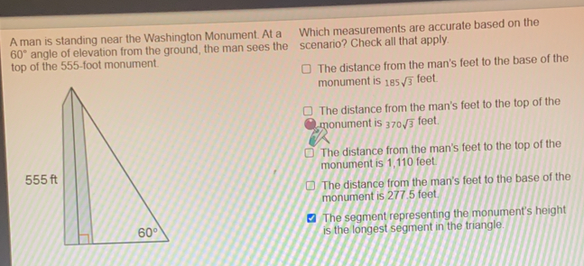 Solved: A man is standing near the Washington Monument. At a? Which ...