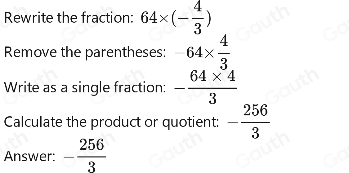 Solved: 64 (-4)/3 [Math]
