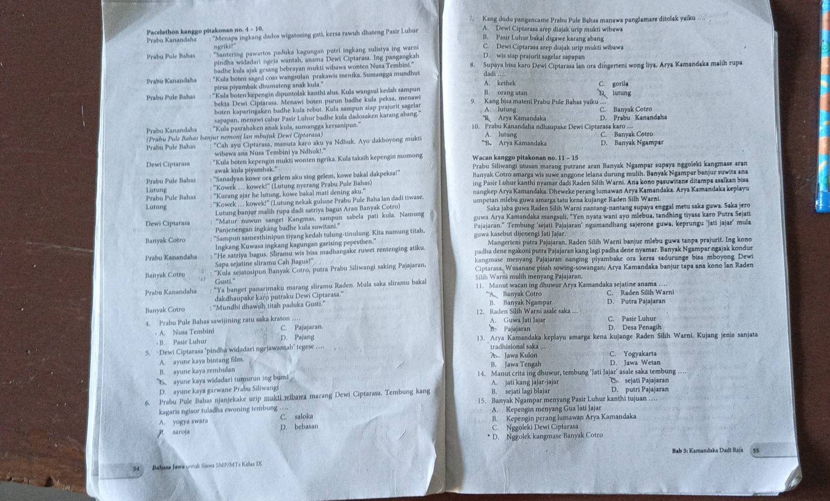 Telah dijawab:Kang dudu pangancame Prabu Pule Bahas manawa panglamare ...