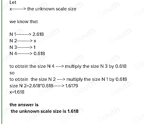 Solved: Four sizes of scaled text are shown. 2.618 Website text size ...